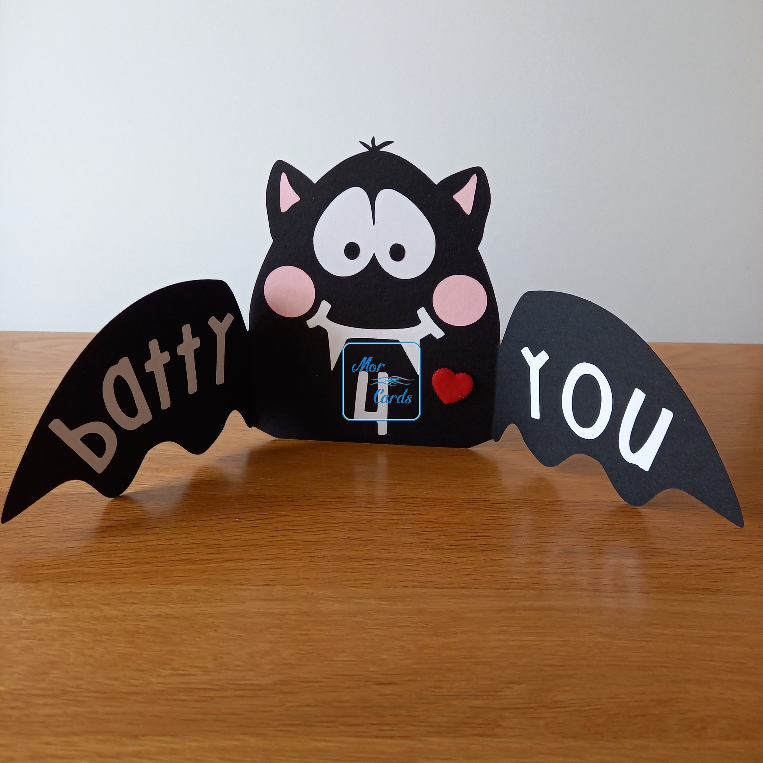 Batty for you vampire bat fold out card – Mor Cards