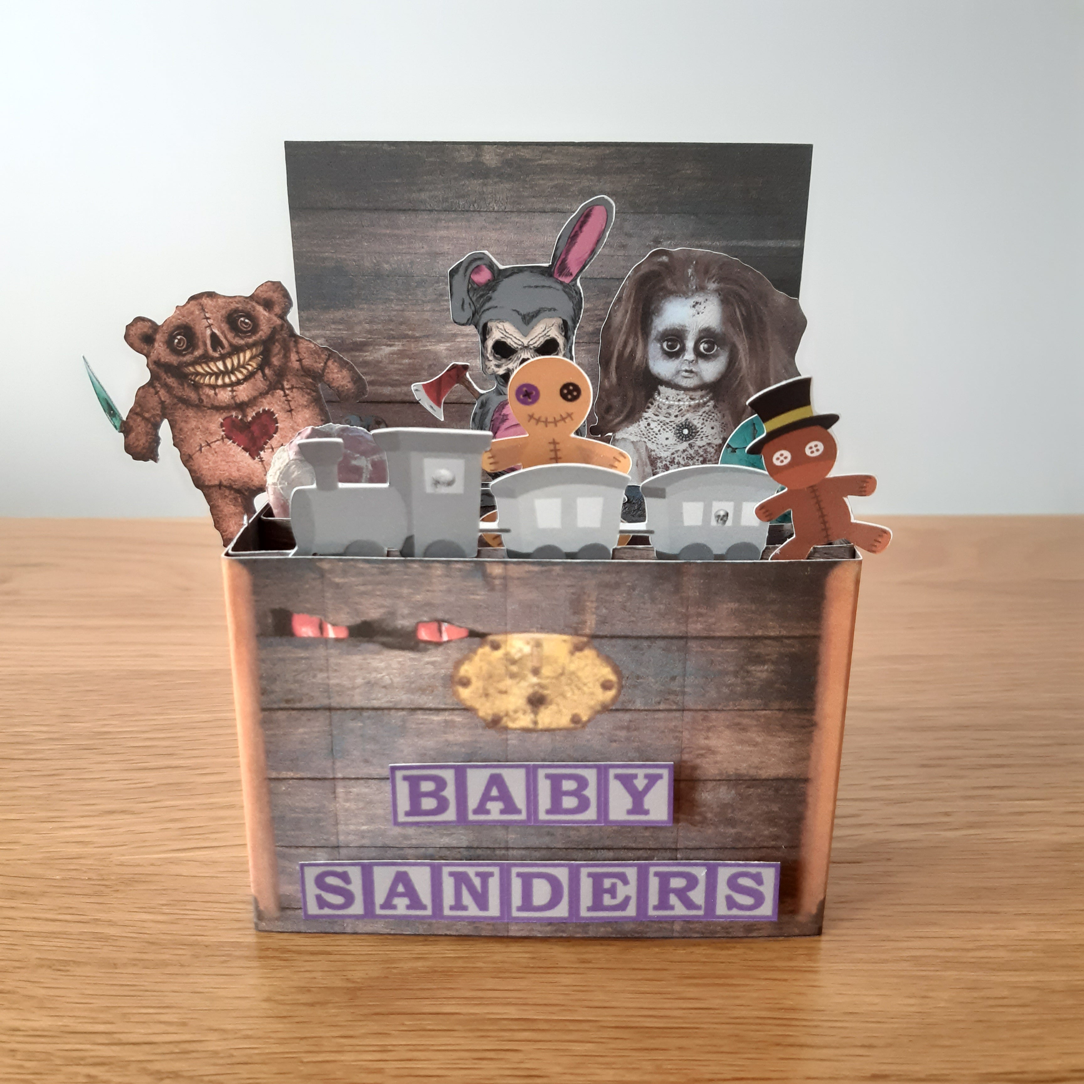 Horror toy box pop up box card – Mor Cards
